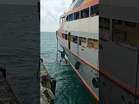😱 PENUMPANG LONCAT DARI KAPAL KM GREGORIUS#shorts#penumpang#kapal#loncat