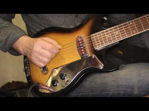 Teisco "Stratotone-ish" Baritone Guitar w/Waterslide Rubber | Reverb