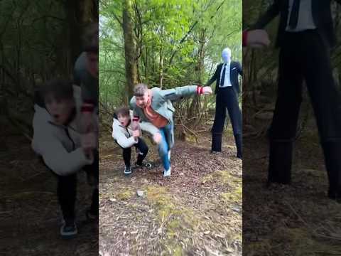 SLENDERMAN SCARED US in the WOODS!! π³π·οΈ #shorts