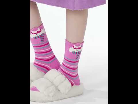 Dog Pattern Thick Socks for Women, Faux Mink Fleece Warm Slouch Socks Valentine's Day