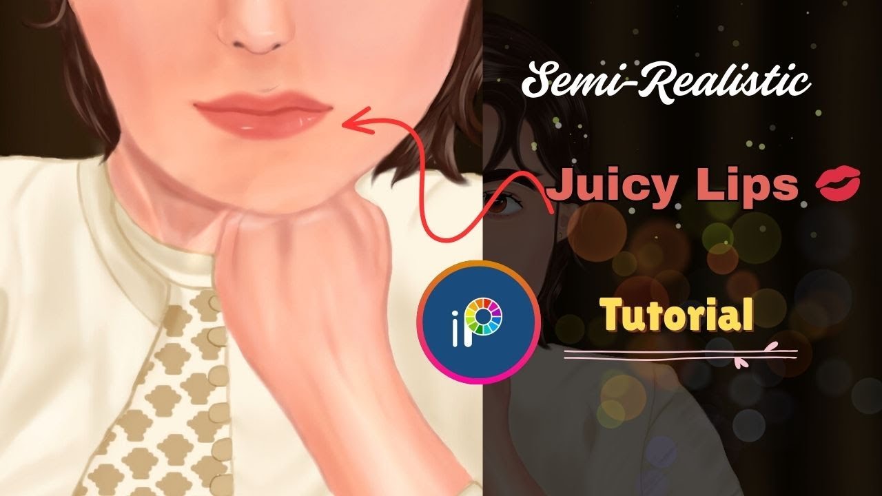 Semi-Realistic Lips 💋 Tutorial #lipsdrawing #speedpaint #ibispaintx