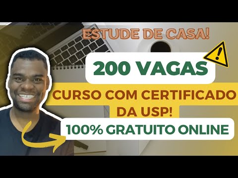 ⚠️ 200 VAGAS CURSO COM CERTIFICADO DA USP 😱 ONLINE e GRATUITO