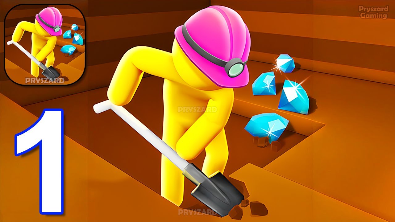 Dig Deep - Gameplay Walkthrough Part 1 Become A King In Mining Diamond Tycoon (iOS, Android)