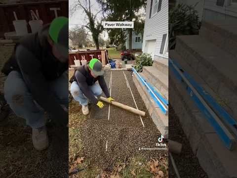Paver walkway prep #construction #diy #bluecollar #pavers #walkway #prep #trending #howto #viral