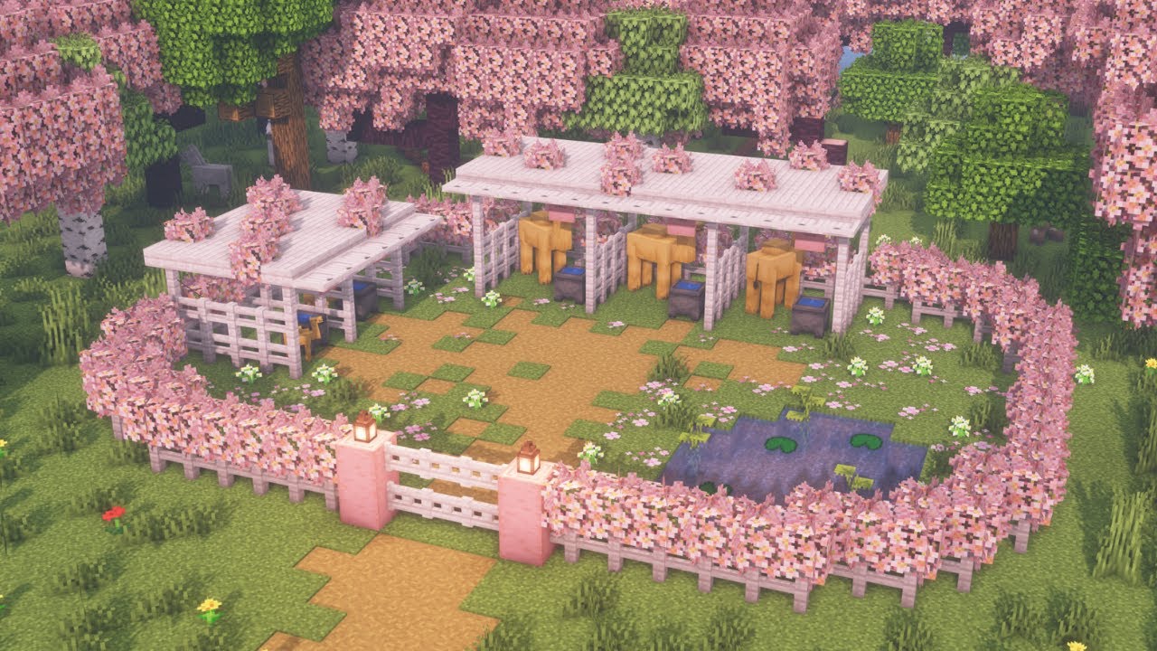 [Minecraft] How to Build an Animal Barn / Tutorial - マイクラビルダーズ