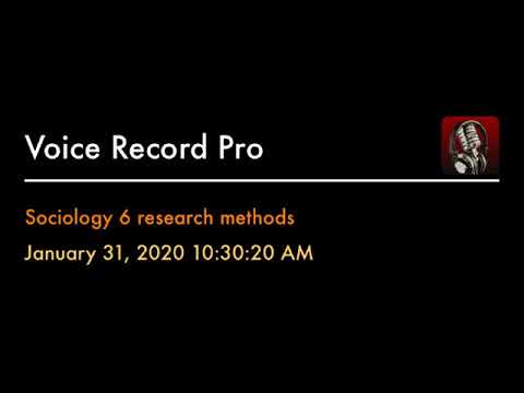 Sociology 6 research methods