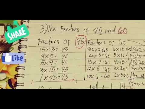 greatest common factor of 45,60.math.