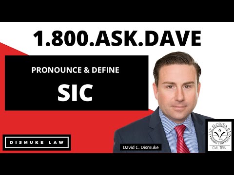 Properly pronounce and define sic