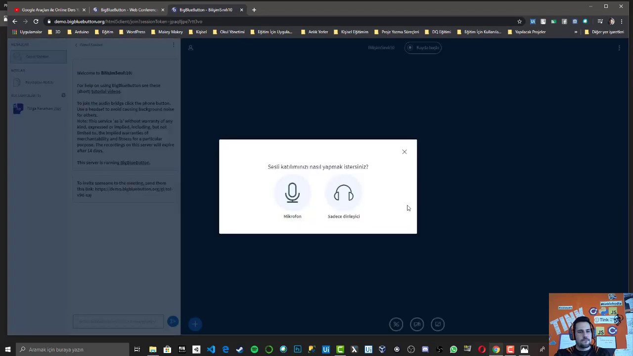 BigBlueButton ile Online Ders Yapımı