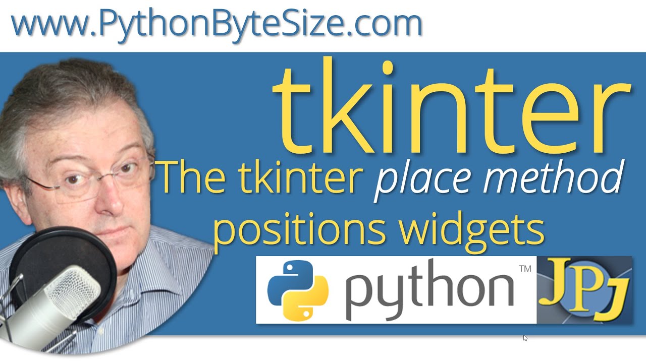 The tkinter place method positions widgets