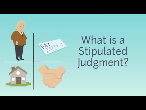 What is a Stipulated Judgment?