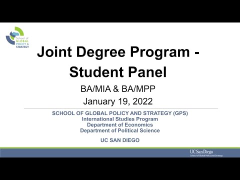 Joint Degree Program - Student Panel