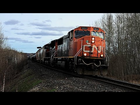 AWESOME EMD LOCOMOTIVE RUMBLE & SICK K5HLA! CN SD75I 5654 Leads Train 598 Through Garson