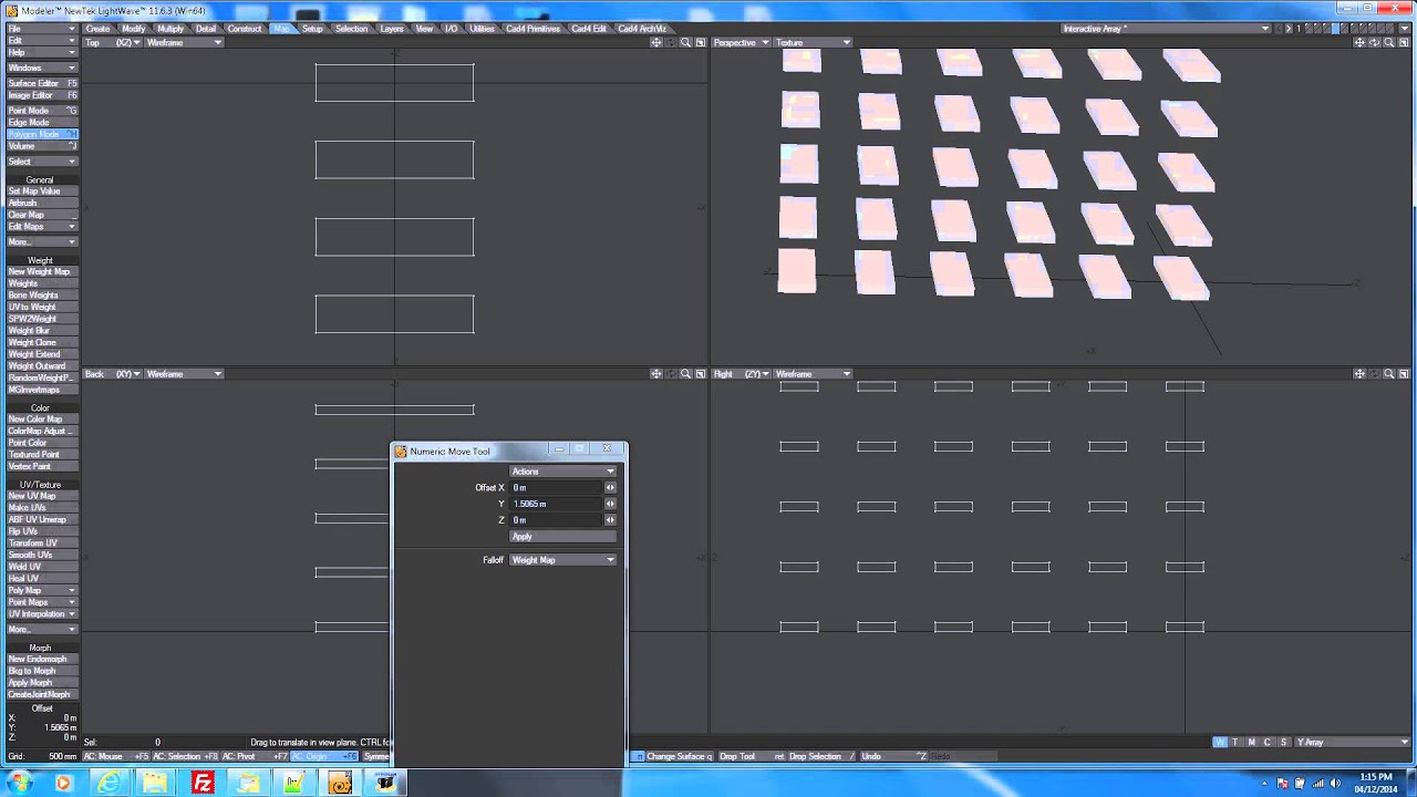 Lightwave 3D - Interactive Rectangular Array in Modeler