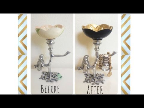 DIY Thrift Store Transformation: $2.99 Jewelry Rack!