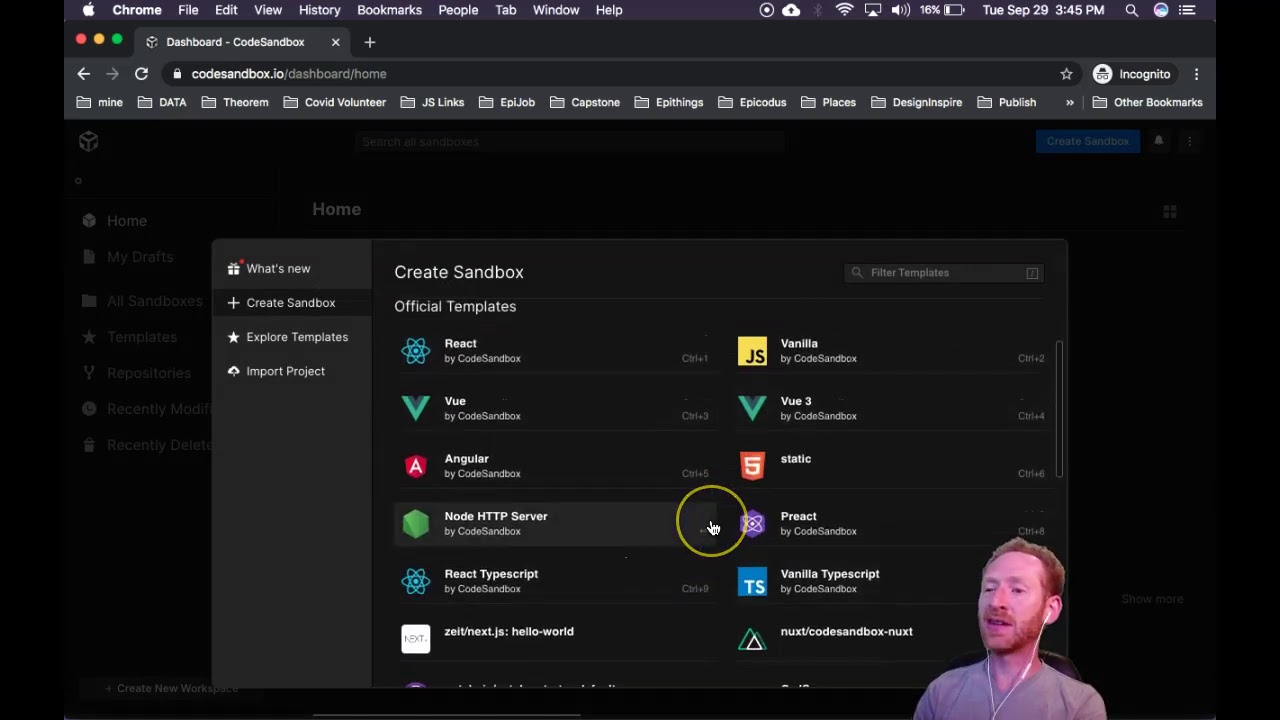 01.002 - Setting Up CodeSandbox.io