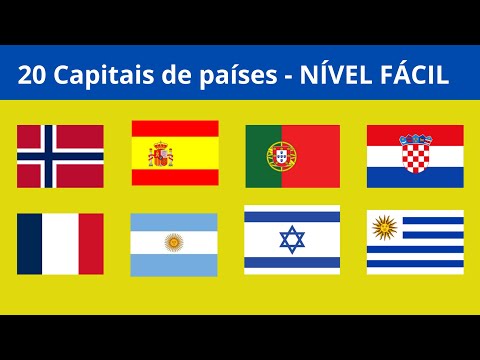 Quiz capitais dos países. 20 perguntas sem alternativas para testar seus conhecimentos.