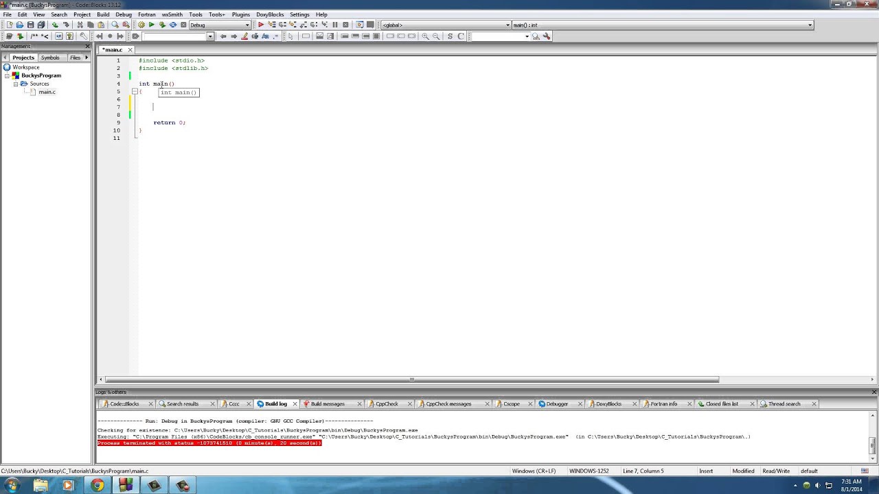 C Programming Tutorial - 7 - Variables