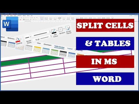 How to Split Cells and Tables In MS WORD || Split Table in Word || Split Cells in Word Table