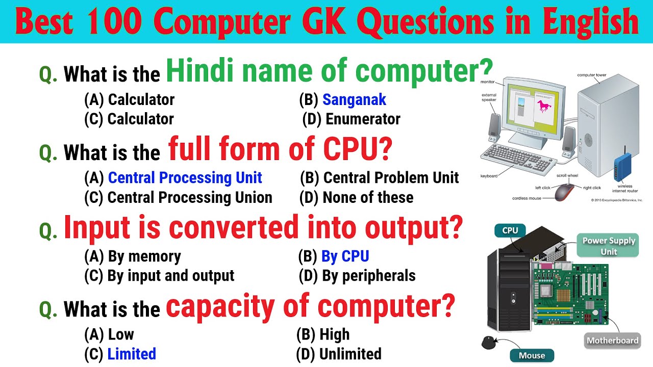100 Basic Computer GK In English | Computer GK Question | Computer Quiz | Computer Science Questions