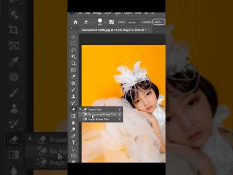 How to Remove Transparent Cloth Easily Using Photoshop CC #Shorts