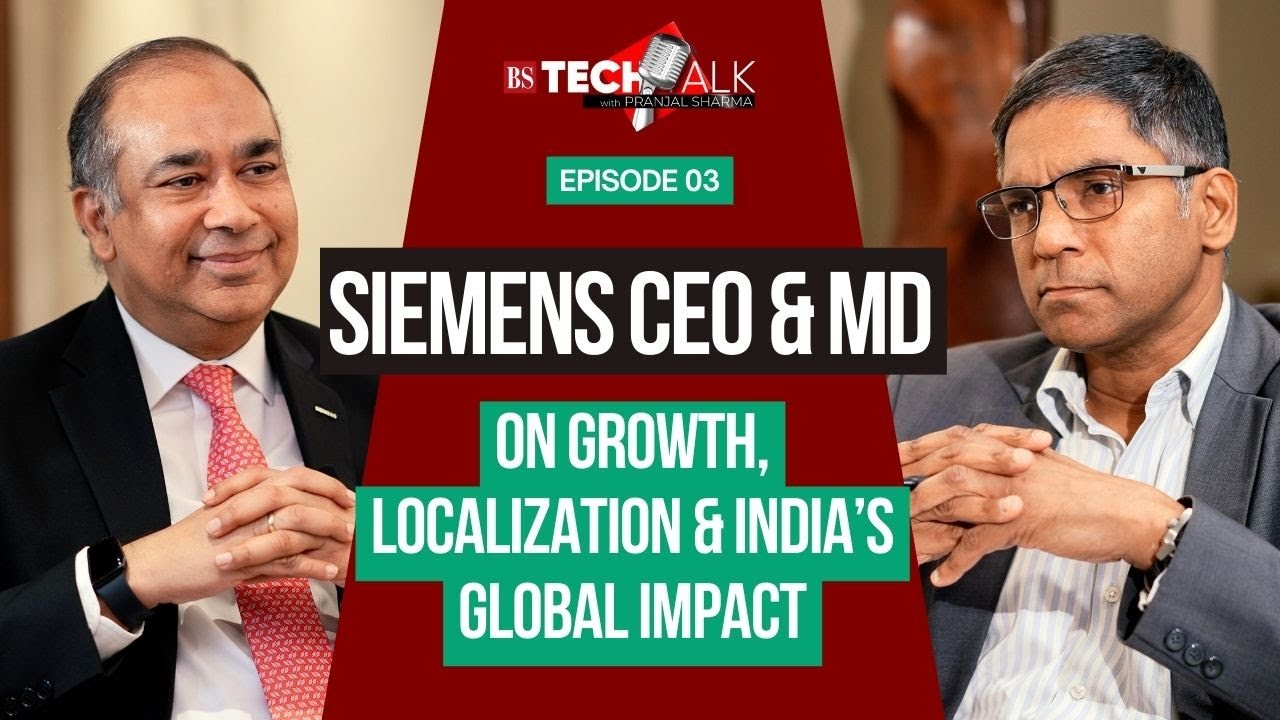 Siemens CEO & MD  on growth, localization & India’s global impact | Tech Talk with Pranjal Sharma