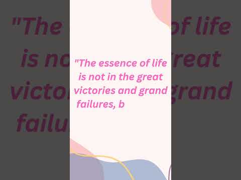“The essence of life is not in the great success” Living InThe Now