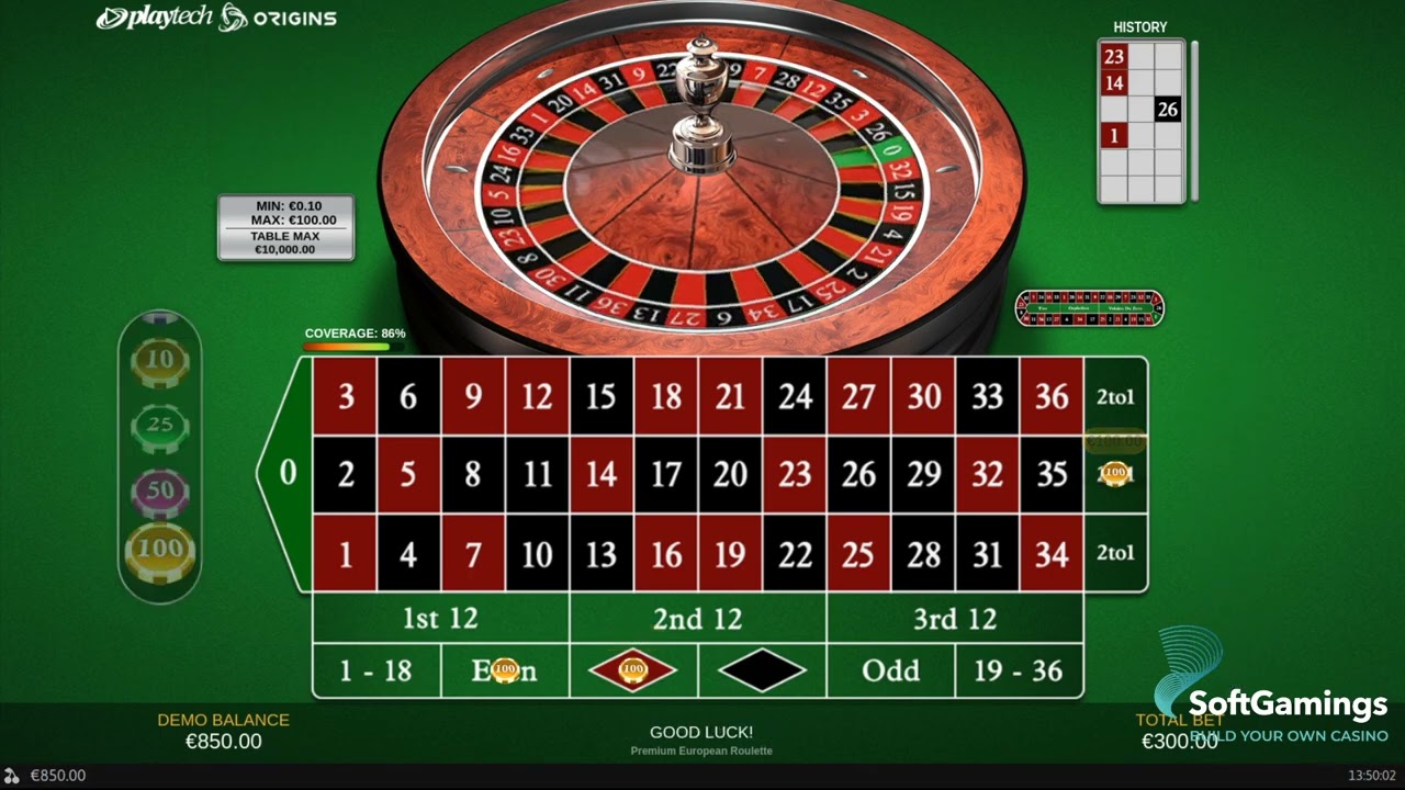 Playtech - Premium European Roulette - Gameplay Demo
