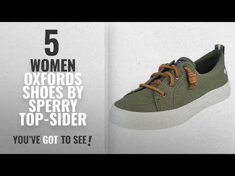 Top 5 Sperry Top-Sider Women Oxfords Shoes [2018]: Sperry Womens Crest Vibe Olive Sneaker - 6