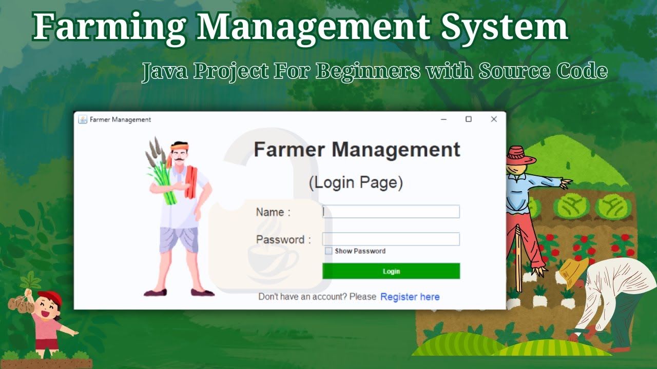 Farmer Management System | java project for beginners with source code