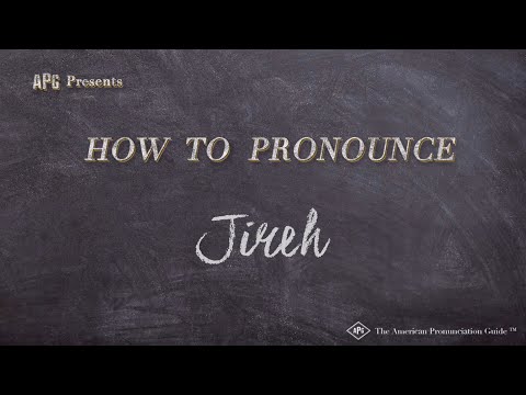 How to Pronounce Jireh (Real Life Examples!)