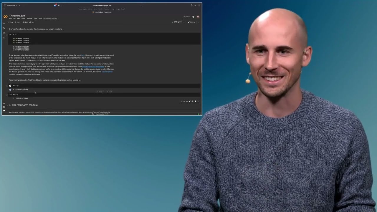 Importing - Math module - Python