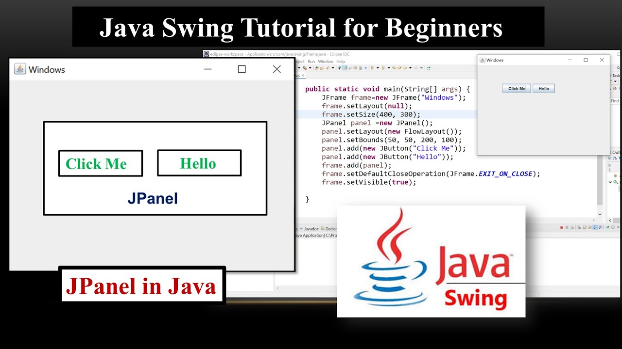 Java Swing Tutorial | Understanding JPanel with Example | Beginner Friendly GUI Programming