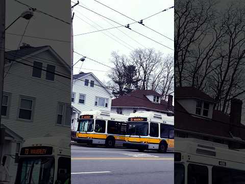 How Trackless Trollies Pass Each other (MBTA)