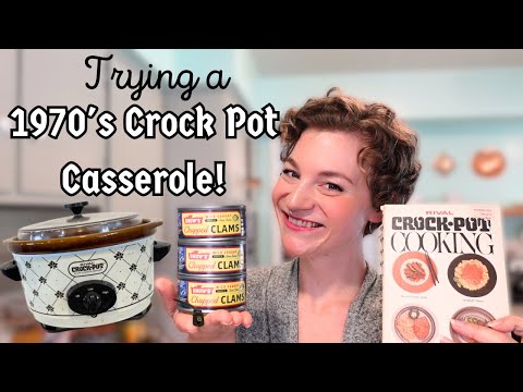 COOKING FROM MY VINTAGE CROCK POT COOK BOOK! CLAM CASSEROLE FROM 1975!