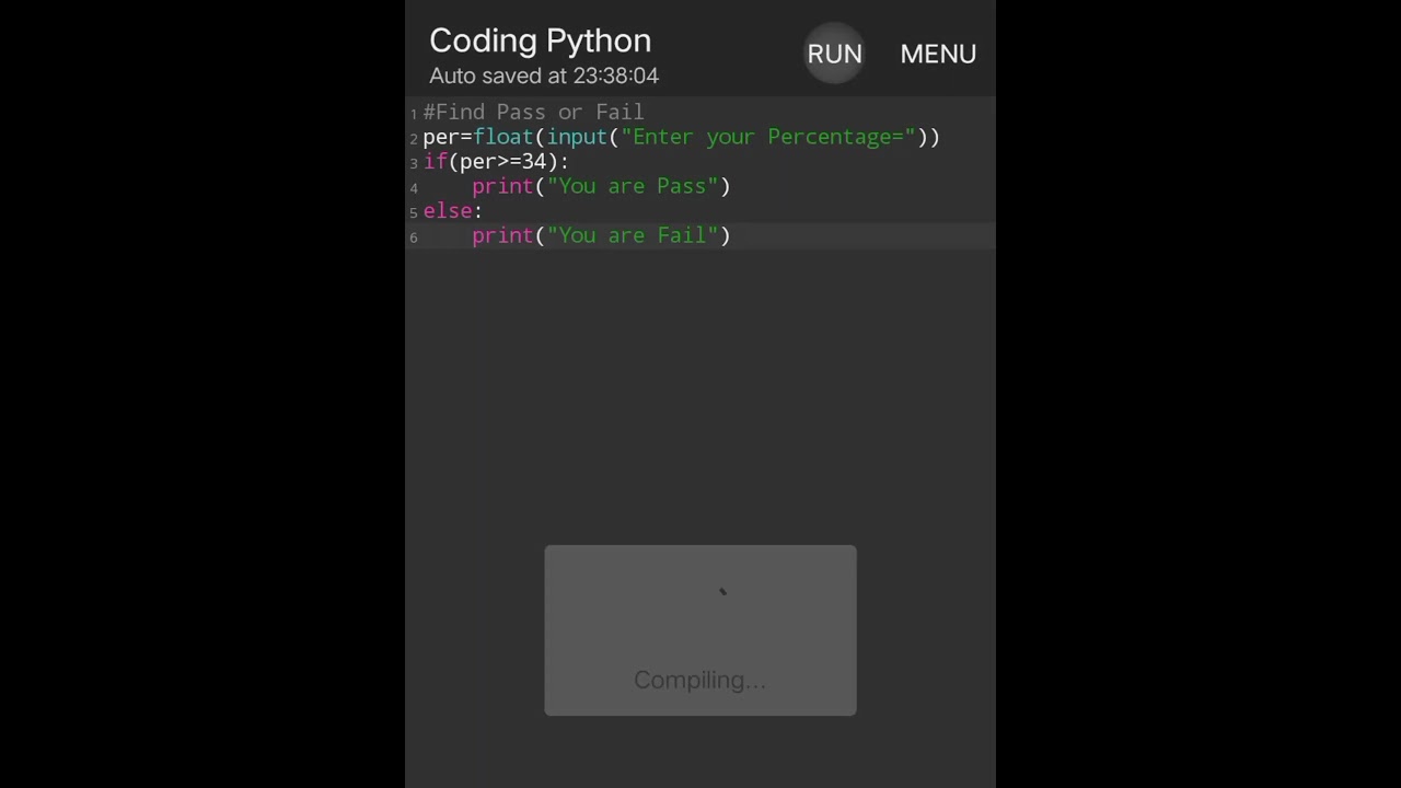 Find Pass or Fail Python coding
