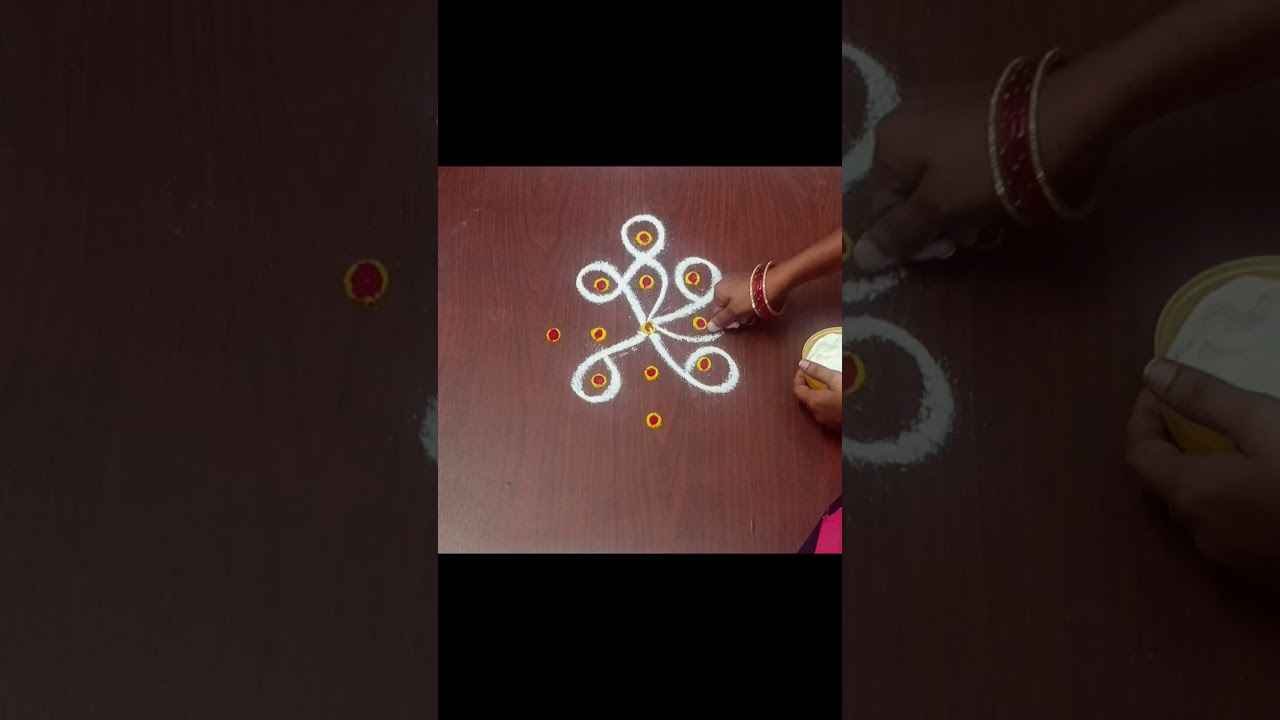 Daily Rangoli designs for beginners 🌸#rangoli #muggulu #yt #ytshorts #trending #art #newshorts