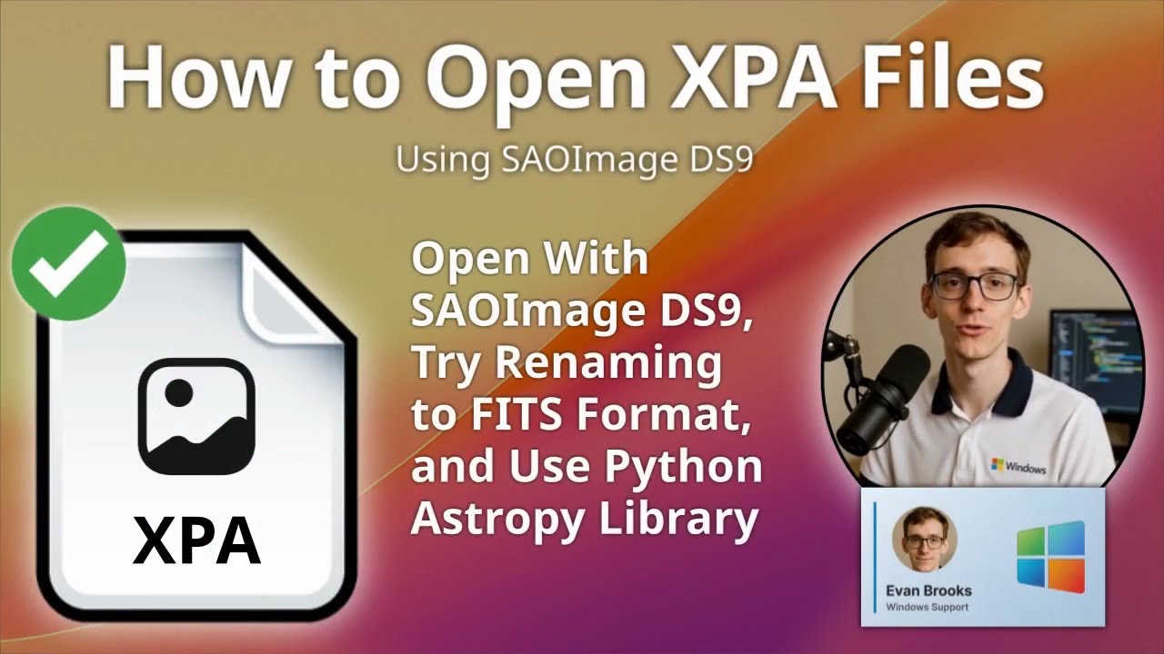 How to Open XPA Files (SAOImage DS9)