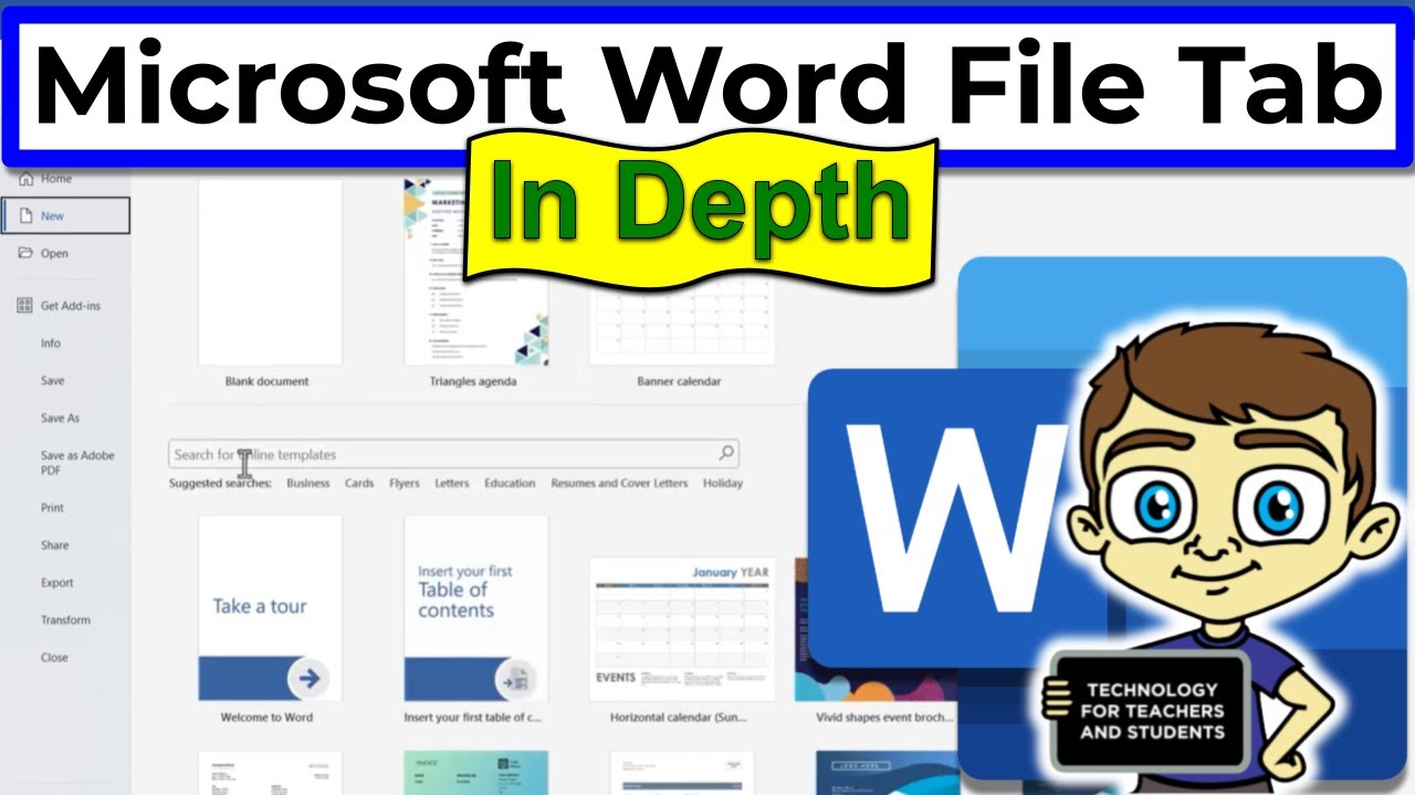 The Microsoft Word File Tab in Depth