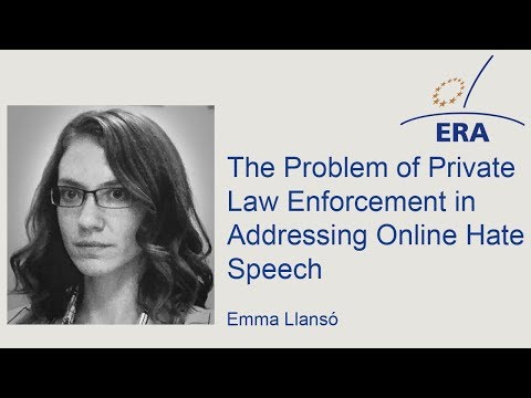 The Problem of Private Law Enforcement in Addressing Online Hate Speech