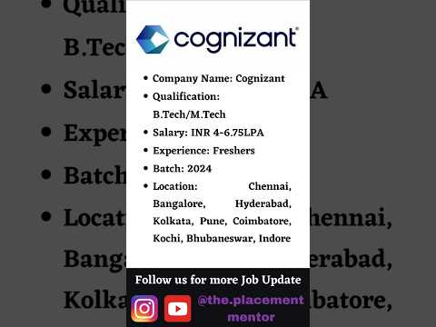 🔥 Cognizant Hiring in Bulk | Massive Job Openings 2025!