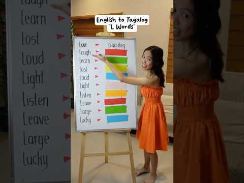 Letter L Vocabulary - ENGLISH TO TAGALOG #tagalog #languagelearning #philippines