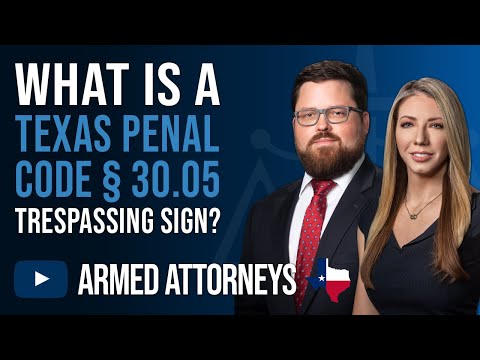 Texas Penal Code § 30.05 Trespassing Sign: New Constitutional Carry Sign