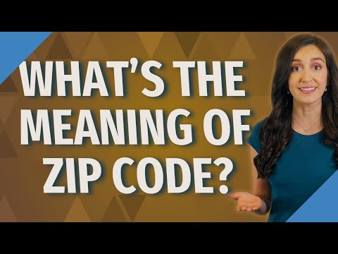What's the meaning of zip code?