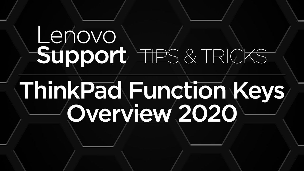 ThinkPad Function Keys Overview 2020