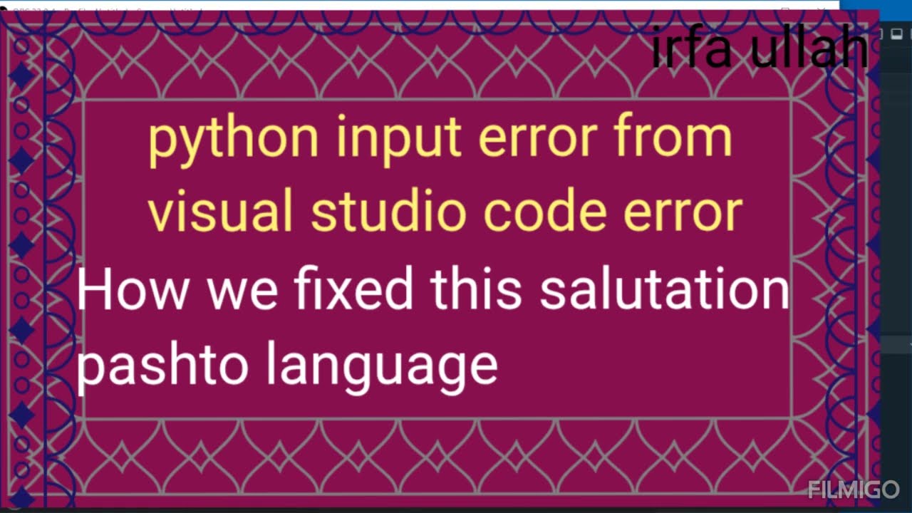 Python input error from visual studio code How to fixed this solution