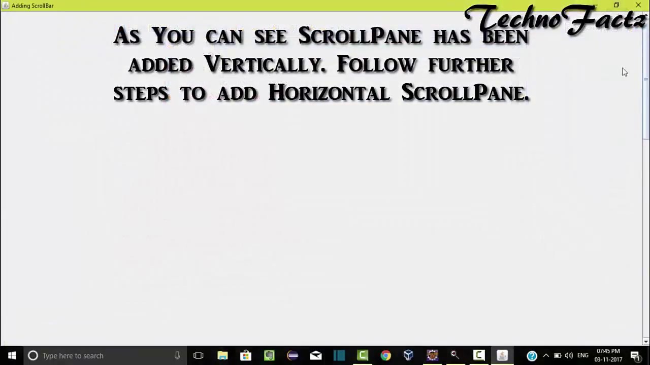 JScrollpane in Java Swing || By Techno Factz