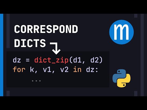 Writing zip, but for dictionaries
