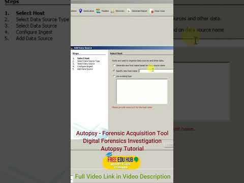 Autopsy Forensic Acquisition Tool Digital Forensics Investigation Autopsy Tutorial #freeeducation