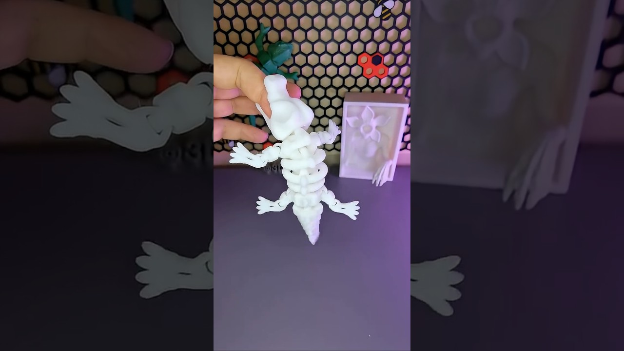 3D Printed Articulated Skeleton Crocodile | Prusa MK4S Timelapse #3dprinting